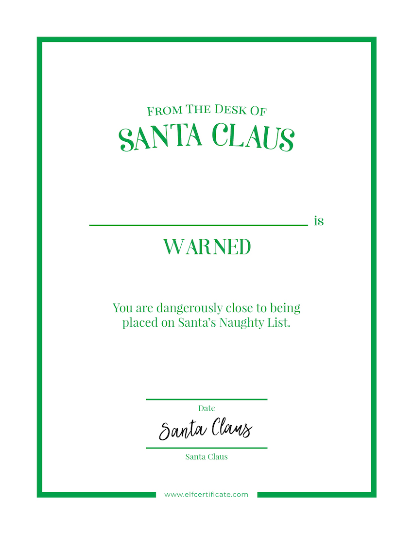 Simple Green Certificate Warning - Elf Certificate